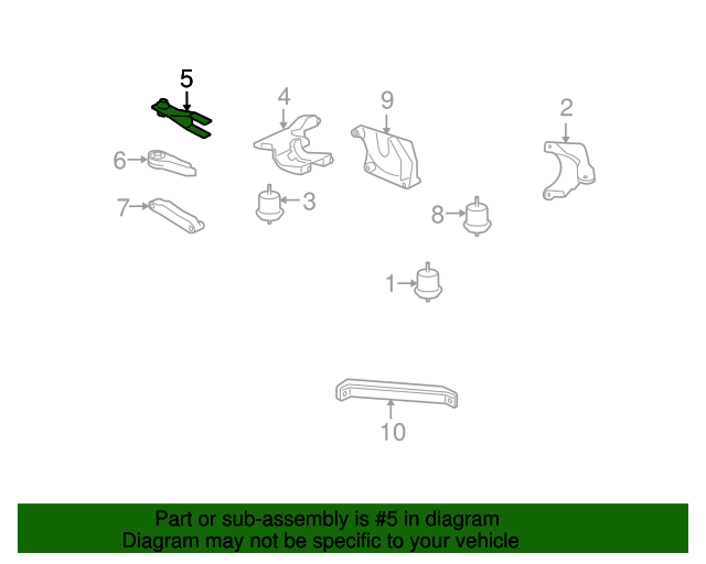 2009-2017 GM Engine Mount Strut 25840458 GM | GMPartsDirect.com