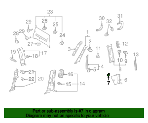 Genuine Toyota Cowl Trim Clip part# 90467-05051-22 for 1993-2006 Toyota ...