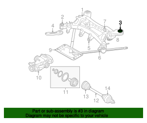 33-31-6-758-260 - Suspension Crossmember Insulator 2006-2013 BMW ...