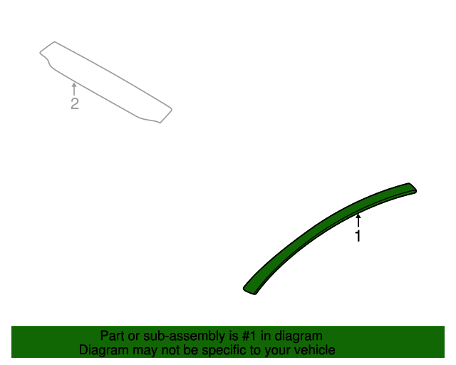 81676-2T001 - Roof Molding 2011-2016 Kia Optima | Kia.Parts Store