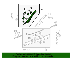 171-690-03-39 - Rail 2005-2011 Mercedes-Benz | Mercedes-Benz USA Parts
