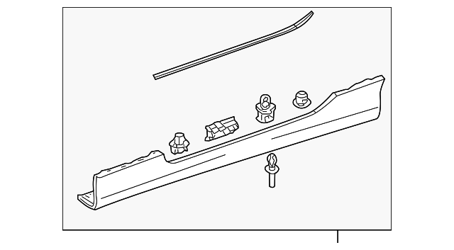 171-698-04-54-9999 - Rocker Molding 2005-2011 Mercedes-Benz | Mercedes ...