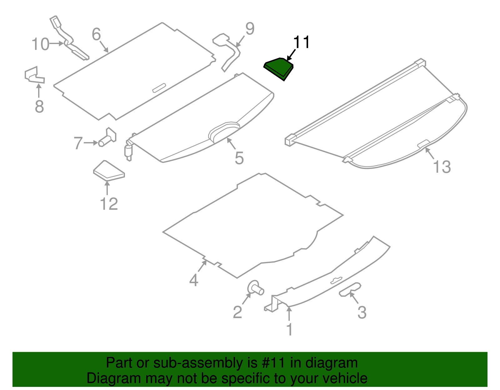 2015-2020 Nissan Rogue Side Cover 849B6-5HA0B | Nissan RVA