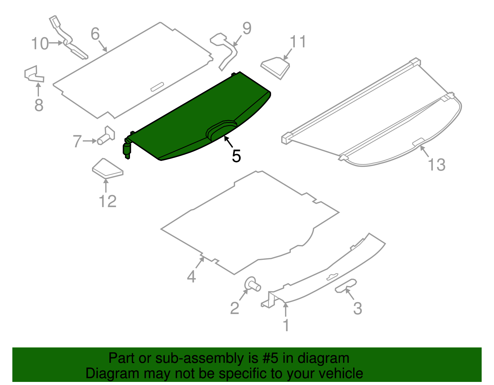 2014-2020 Nissan Rogue Lid 849B8-4BA1A | Nissan Parts Plus