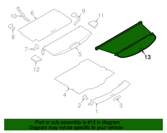 2014-2019 Nissan Rogue Tonneau Cover 84982-9TG0A | TascaParts.com