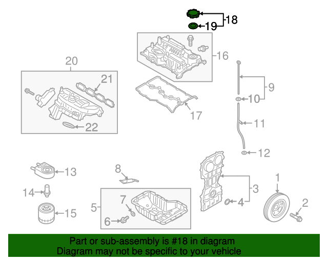 26510-26650 - Filler Cap 2018-2021 Kia Stinger | Kia.Parts Store
