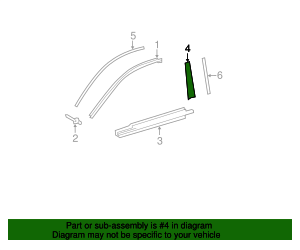 2007-2011 Toyota Camry Window Molding 75756-06020 | AutoNationParts.com