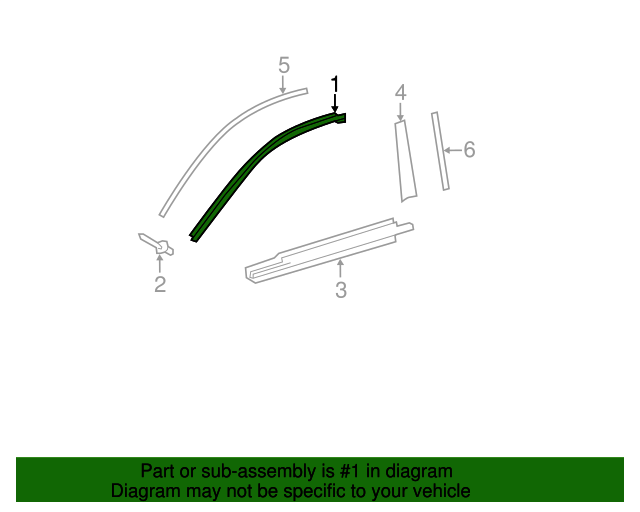 2007-2011 Toyota Camry Upper Molding 75754-06030 | Toyota Parts Center