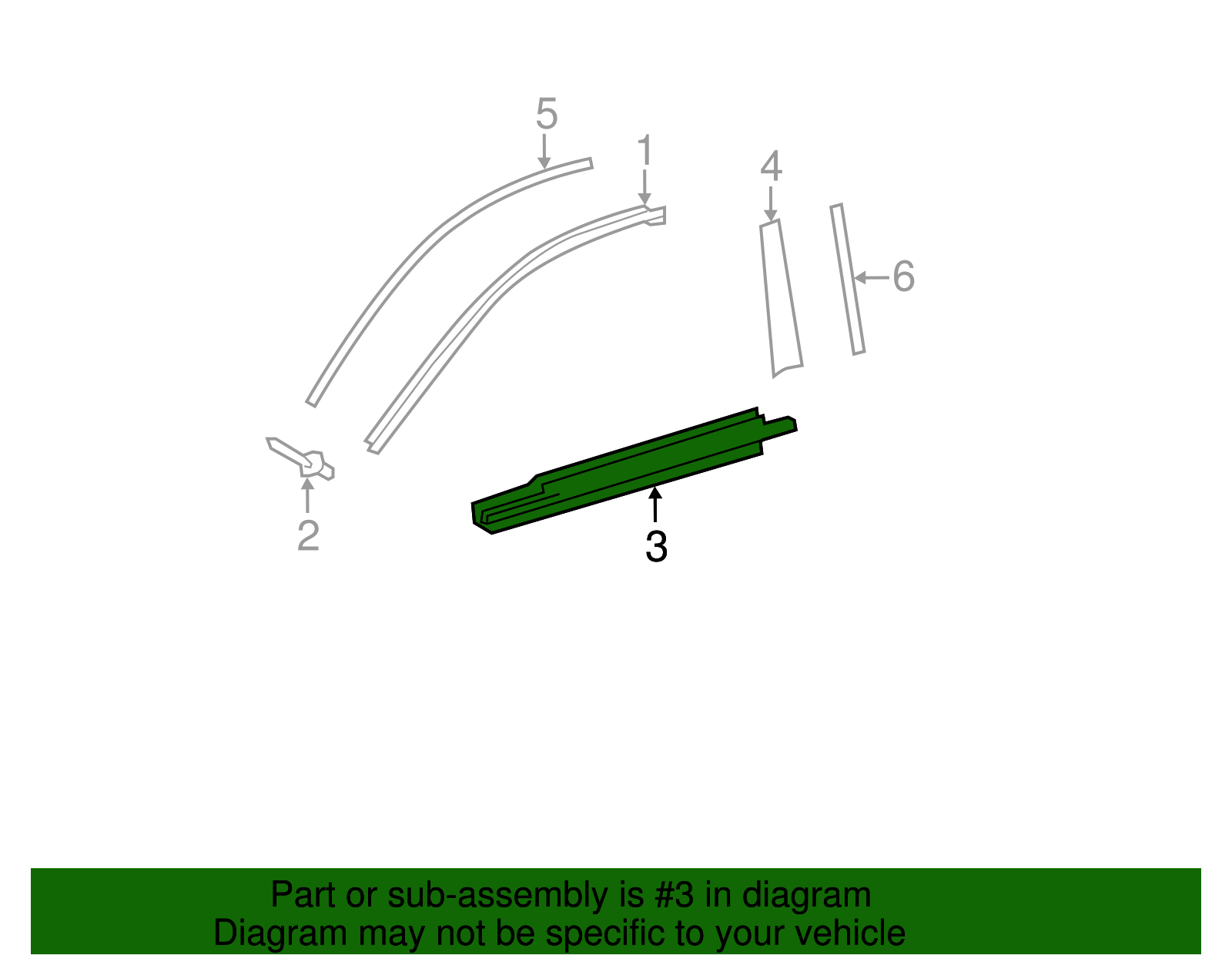 2007-2011 Toyota Camry Belt Molding 75720-06080 | Toyota Parts Center
