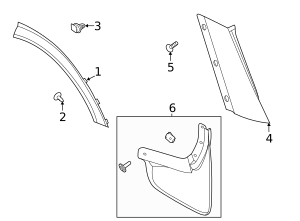 2020-2023 Ford Wheel Opening Molding - Driver's Side (LH) LB5Z-7829039 ...