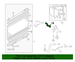 2007-2009 Nissan 350Z Upper Hose 21501-EV00A | OEM Parts Online