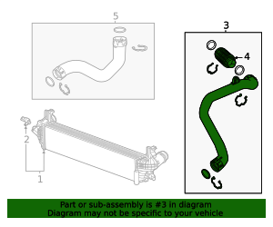 2020-2025 GM Turbocharger Intercooler Hose 84157175 GM | GMPartsDirect.com