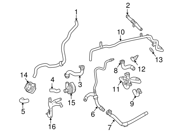 OEM Mercedes-Benz Hose For 2010-2013 Mercedes-Benz S 400 - Part# 221 ...