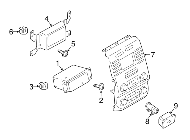 2017-2020 Ford Display Unit HC3Z-10D885-CA | GetOEMParts.com