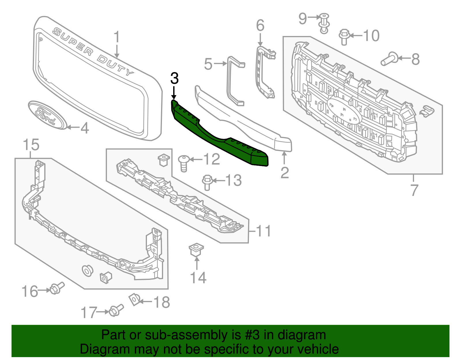BC3Z-8200-D - Center Bar 2011-2016 Ford | Big 3 Auto Parts