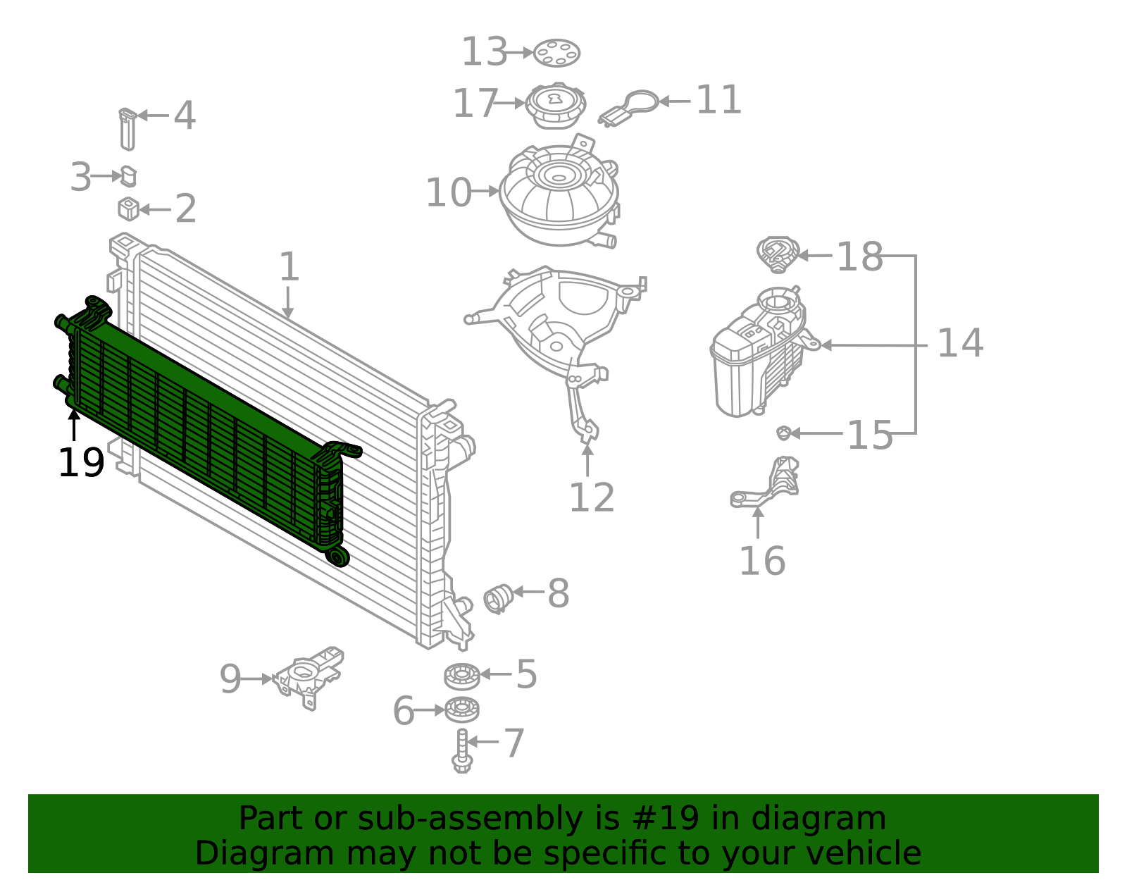 2020-2025 Audi Radiator 8W0-121-251-AA | AudiUSAParts.com