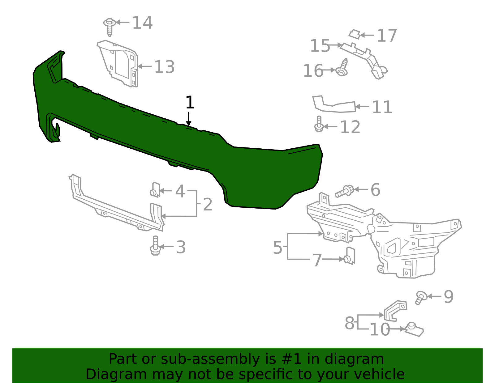 2020-2023 Chevrolet Chrome Front Bumper Impact Bar 84795615 ...