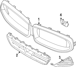 Genuine BMW 51-11-5-A2F-CB0 | Lower Grille, Middle | FREE Shipping on ...