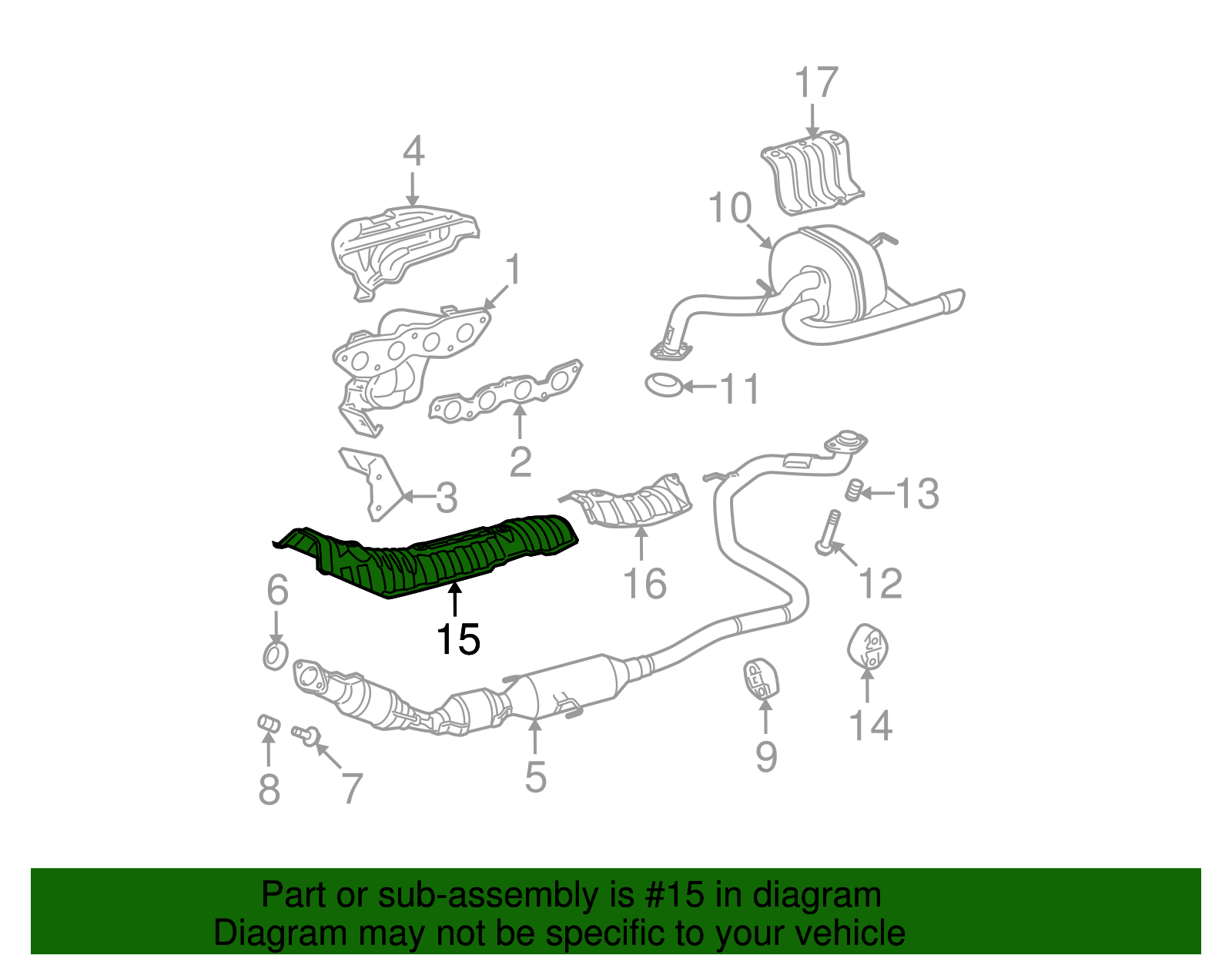 Genuine Toyota Heat Shield part# 58151-52090 for 2007 Toyota Yaris ...