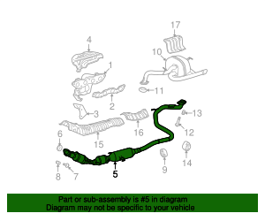 Toyota Front Pipe Part# 1741021541 | Toyota Of Colorado Springs Parts