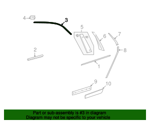 3D7-839-542-D-7Z7 - Frame Trim 2004-2006 Volkswagen Phaeton ...