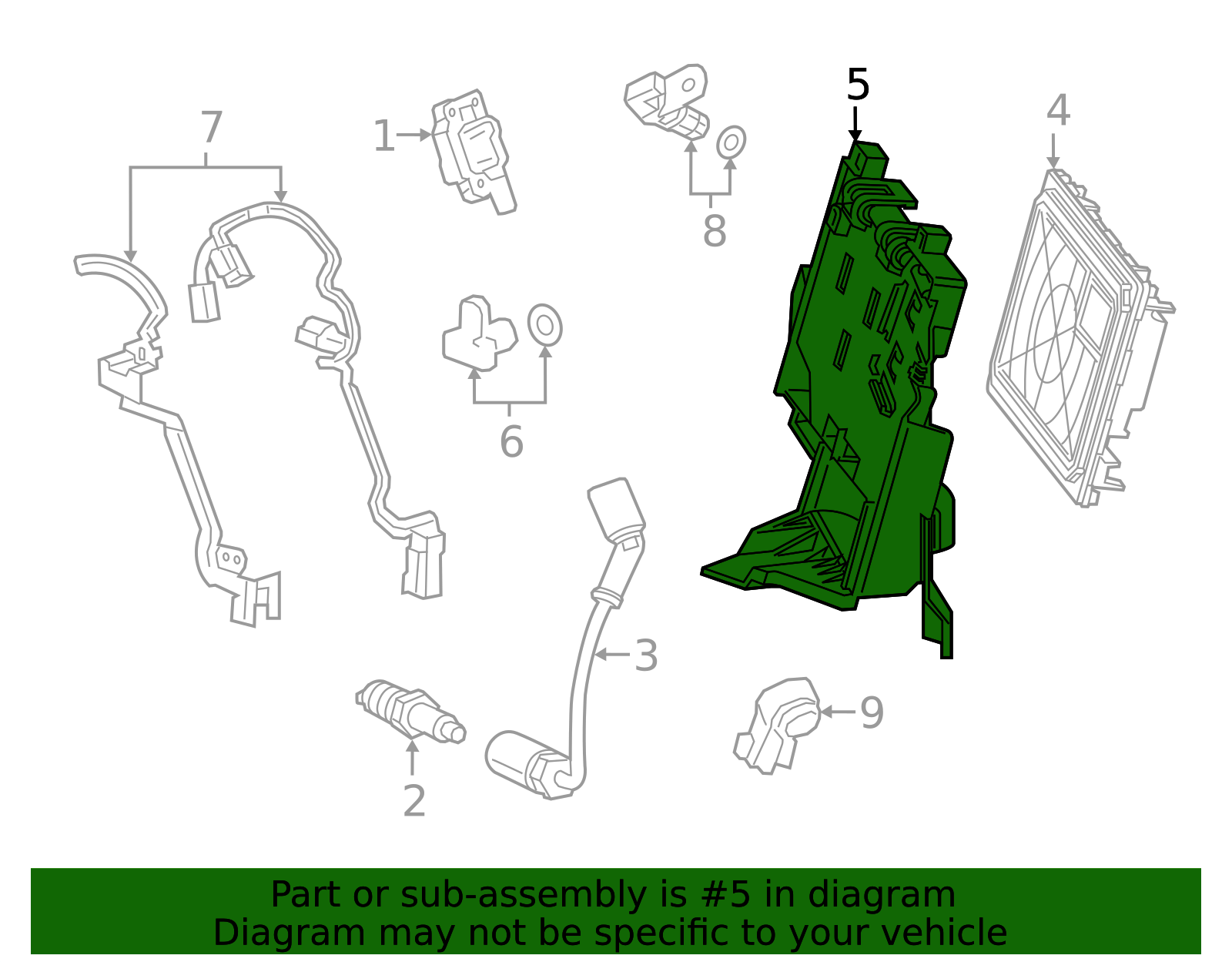 2021-2025 GM Engine Control Module Bracket 85167085 GM | GMPartsDirect.com