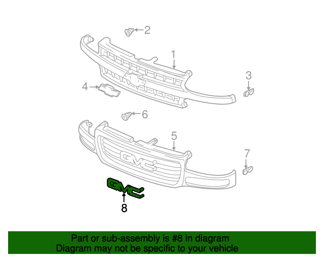 1999-2006 Chevrolet Chevy Silverado Tahoe Suburban Front Grille Bow Tie ...