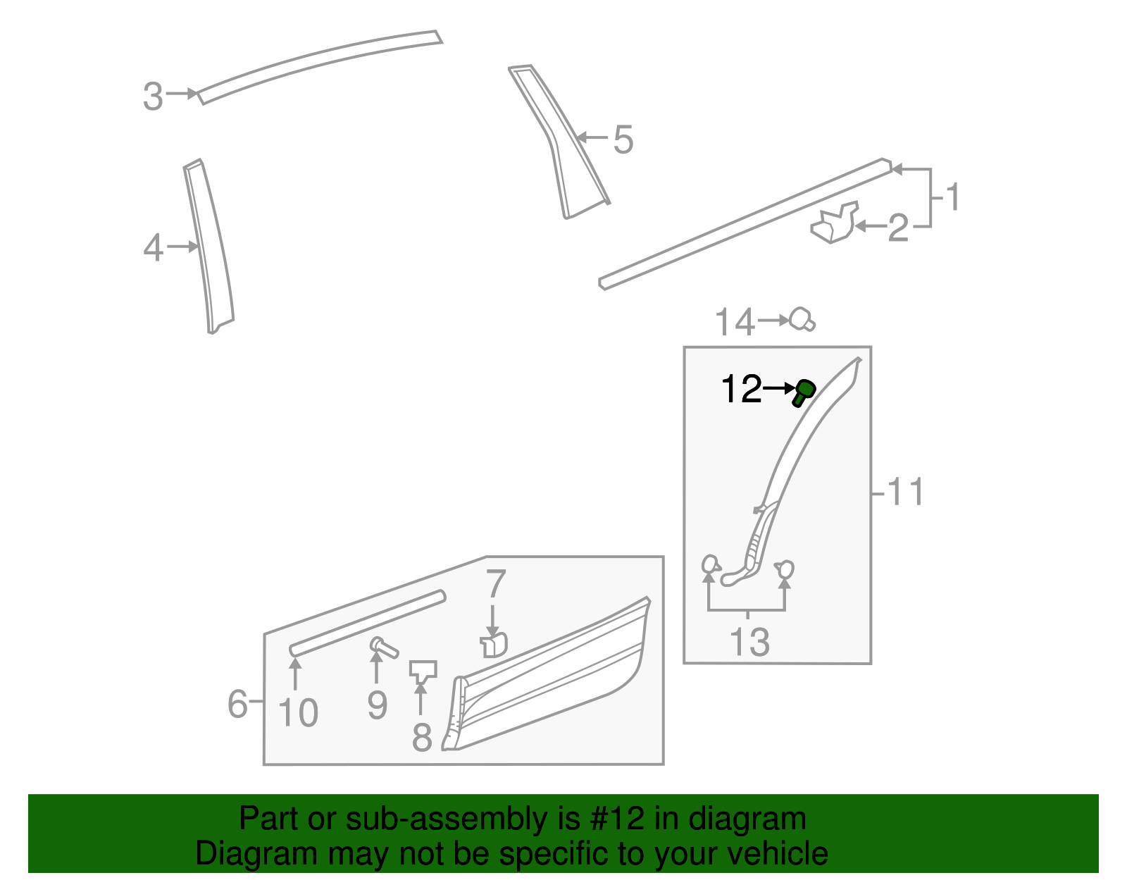 2007-2025 Honda Wheel Opening Molding Front Clip 91513-SMG-E01 ...