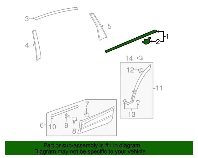 2017-2022 Honda CR-V Belt Molding 72910-TLA-A01 | Honda Parts Hub