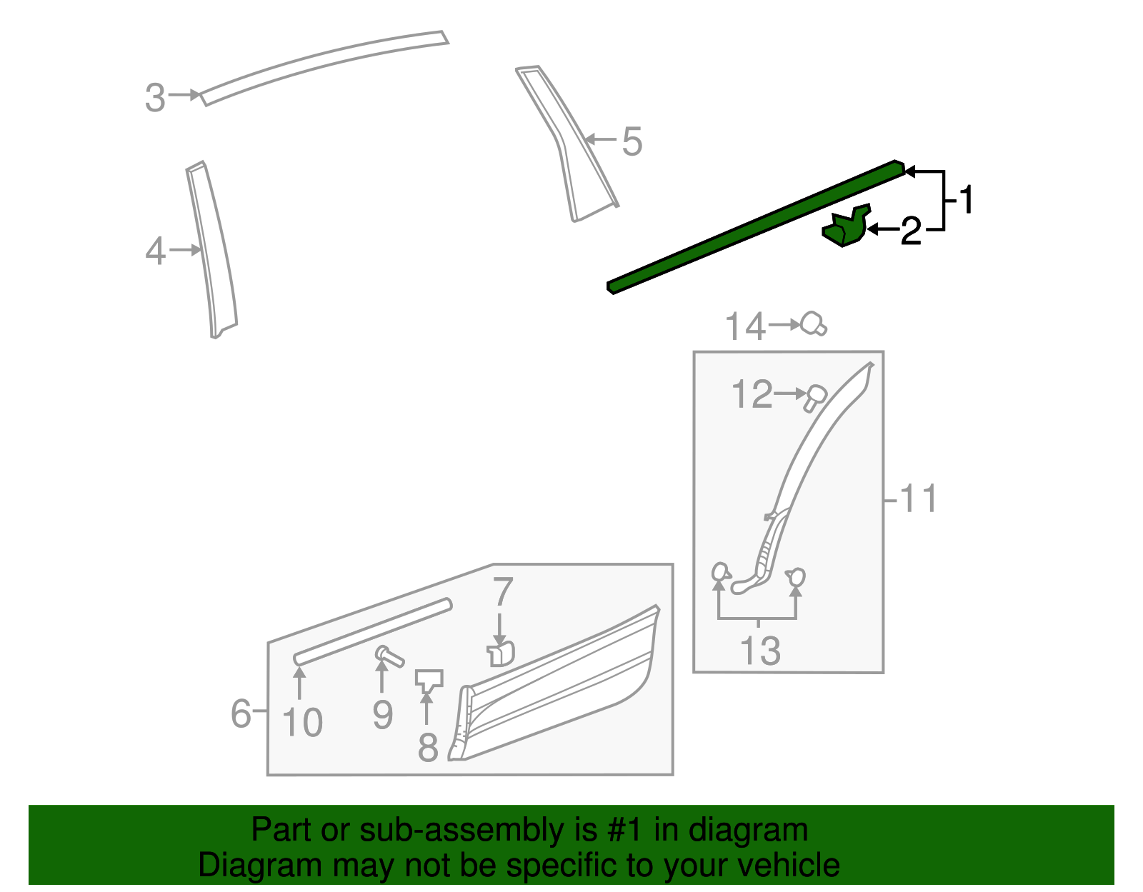 72910-TLA-A01 - Belt Molding 2017-2022 Honda CR-V | Honda Parts Online