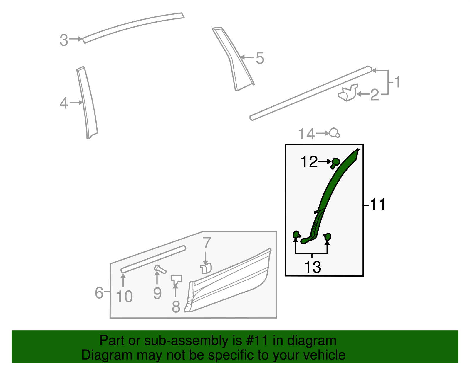 2017-2022 Honda CR-V Wheel Opening Molding 75390-TLA-A01 | Genuine ...