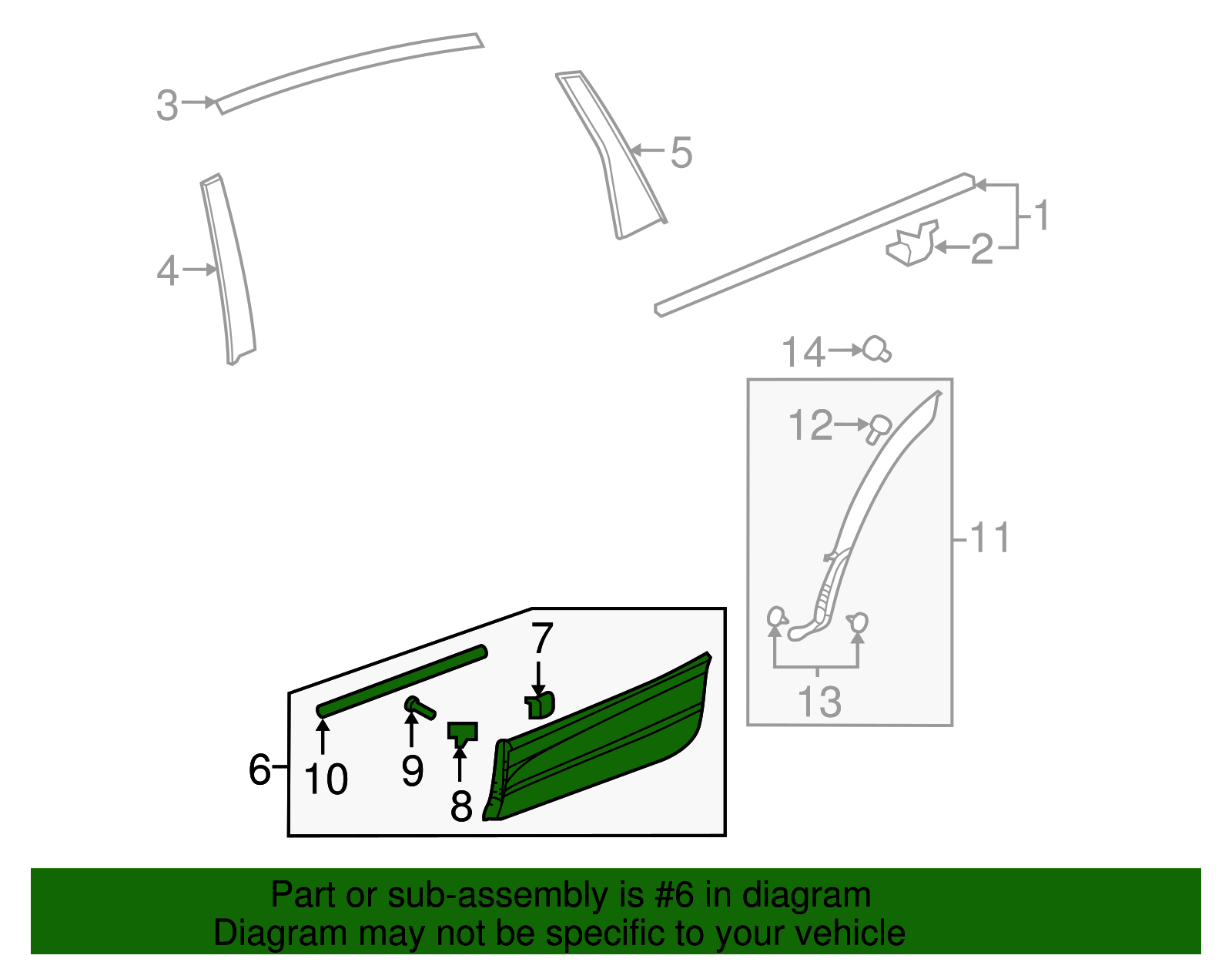 75333-TLC-A01 - Door Molding 2017-2020 Honda CR-V | AutoNation Parts
