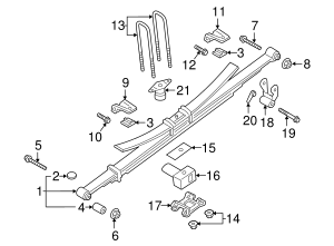 LC3Z-5560-B - Leaf Spring Assembly 2017-2022 Ford | Ford Parts Direct