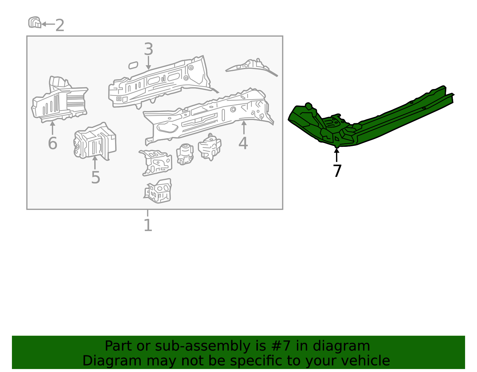57017-0R020 - Floor Side Rail 2019-2024 Toyota | AutoNation Parts