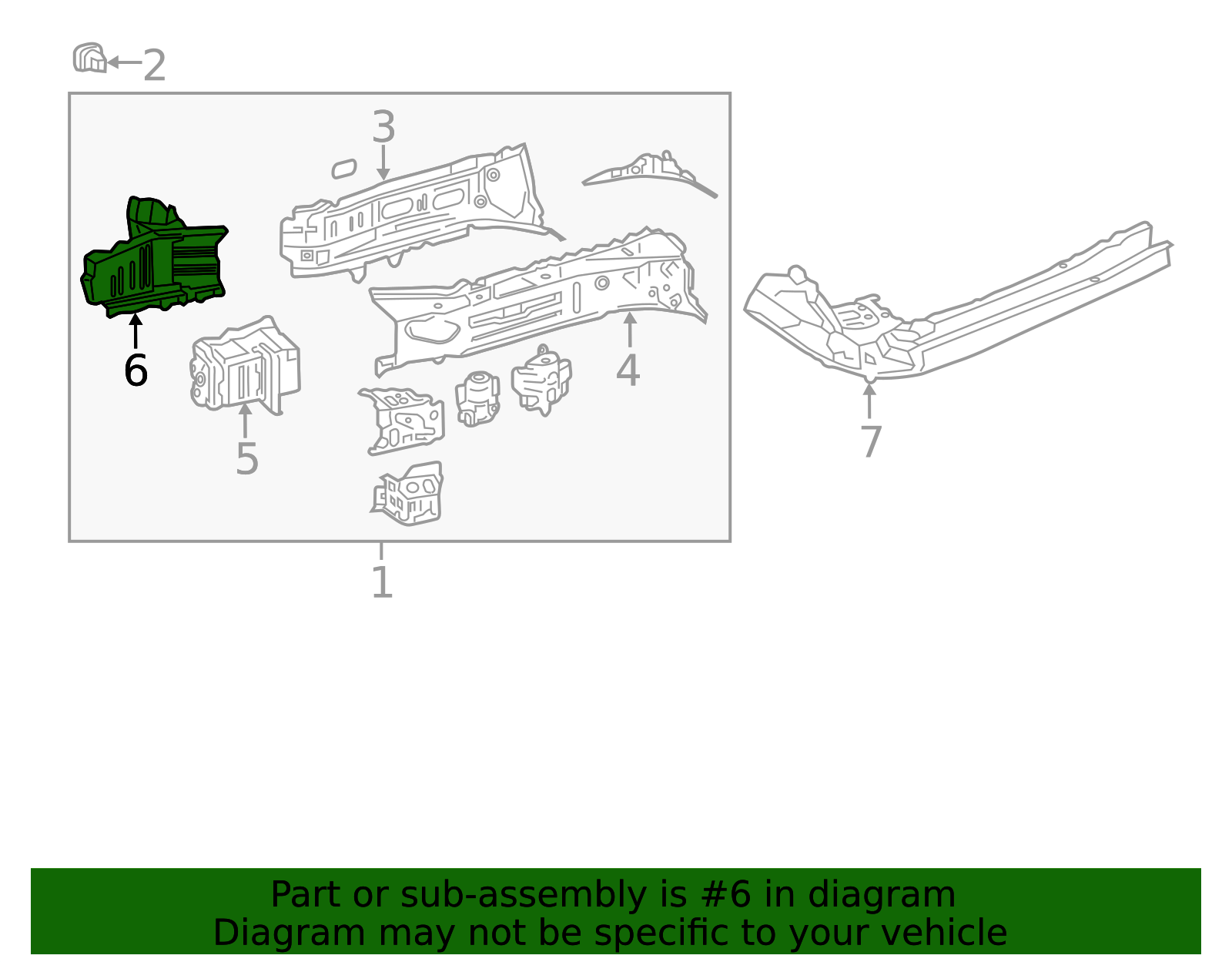 2019-2024 Toyota Rail Extension 57023-0R010 | OEM Parts Online