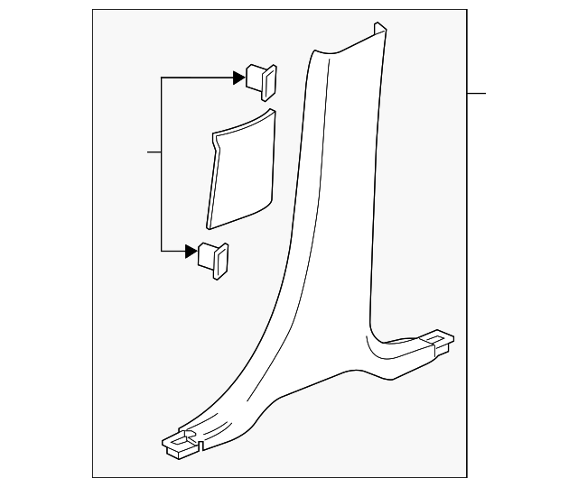 2017-2019 GMC Acadia Light Ash Gray Driver Side Center Pillar Lower ...