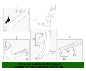 2016-2022 GM Windshield Upper Garnish Molding Clip 11548408 ...