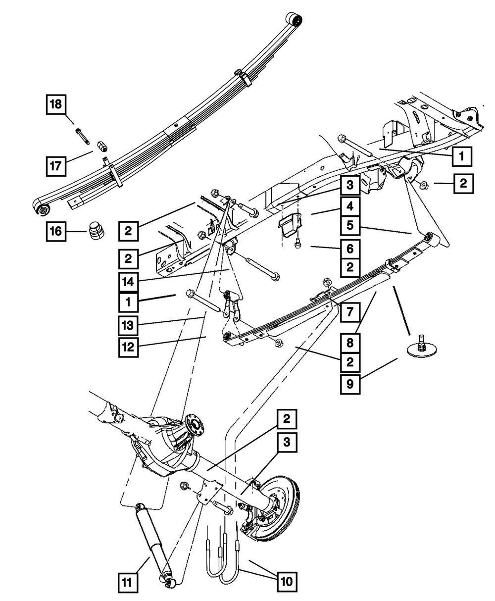 2002-2005 Dodge Ram 1500 Rear Leaf Spring 52113120AF | Canada Mopar ...