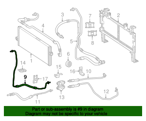 166-500-87-72 - Cooler Line 2012-2019 Mercedes-Benz | AutoNationParts.com