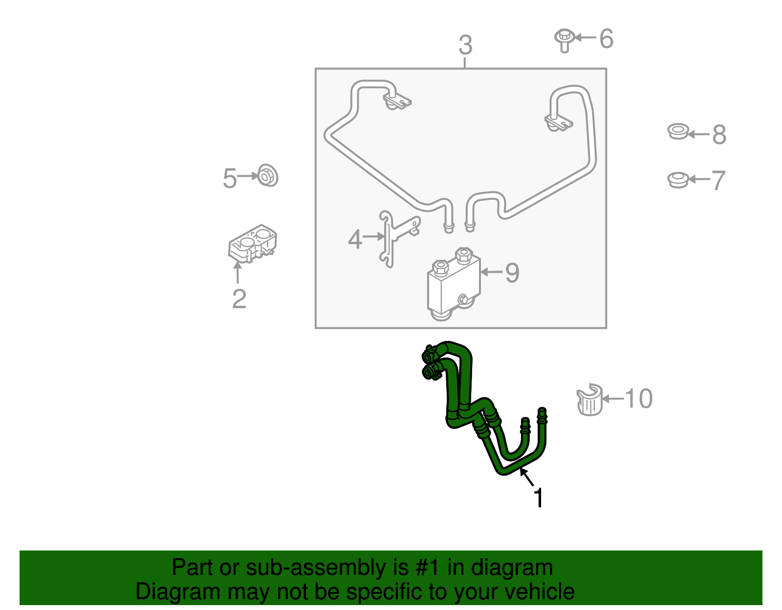 2010-2019 Ford Cooler Pipe AA5Z-7R081-F | Ford OEM Parts Outlet