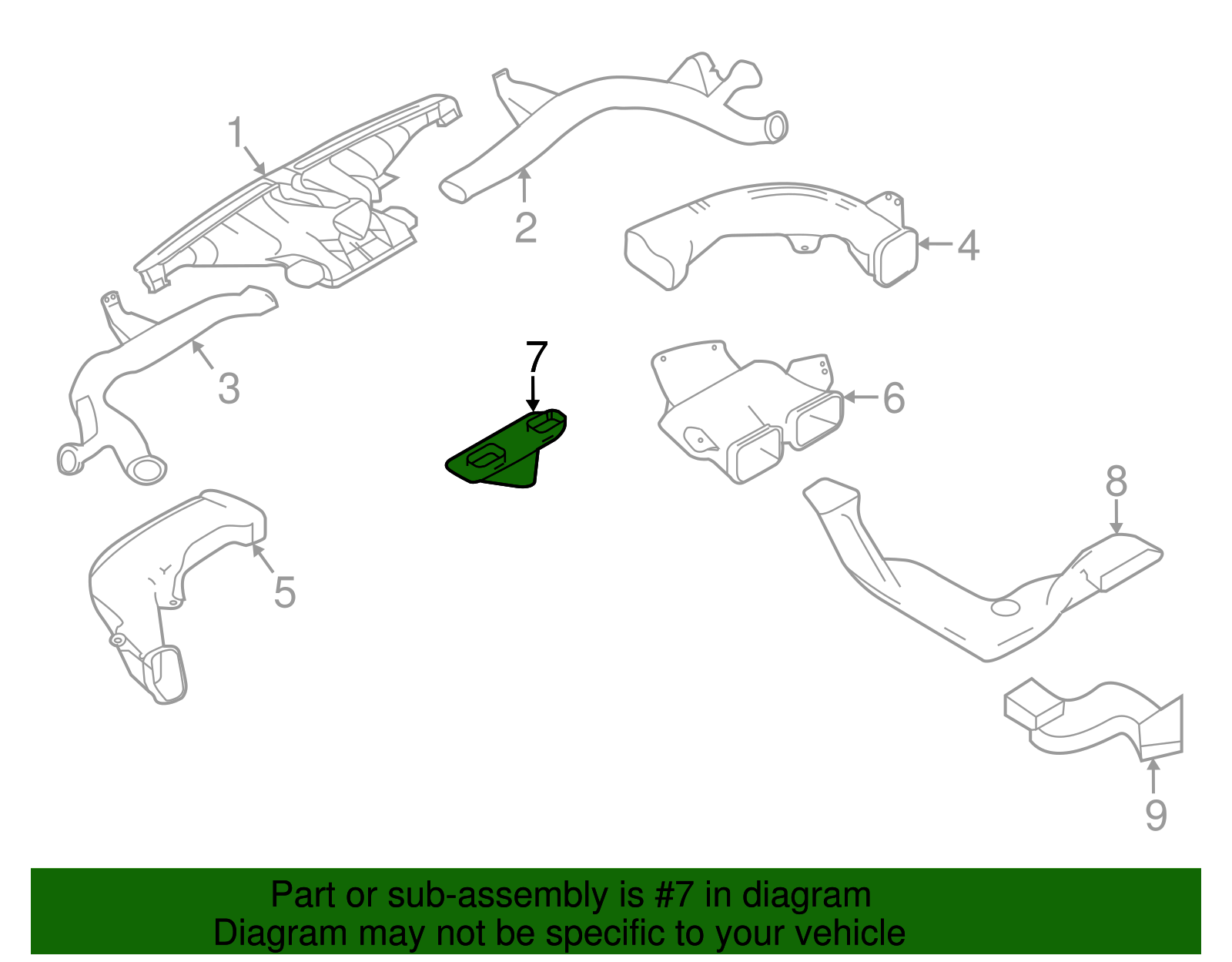 2013-2025 Nissan LEAF Lower Duct 27830-3NF0A | Ziegler Nissan of Orland ...