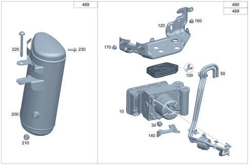 Compressor/Pressure Reservoir/Valve Unit for 2019 Mercedes-Benz GLC300 ...