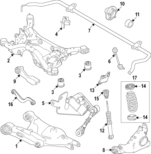 Rear Suspension for 2020 Land Rover Range Rover Evoque Jaguar Land Rover Cary