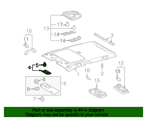 2010-2015 Toyota Roof Opening Trim 75631-47030-B0 | Toyota Parts Center