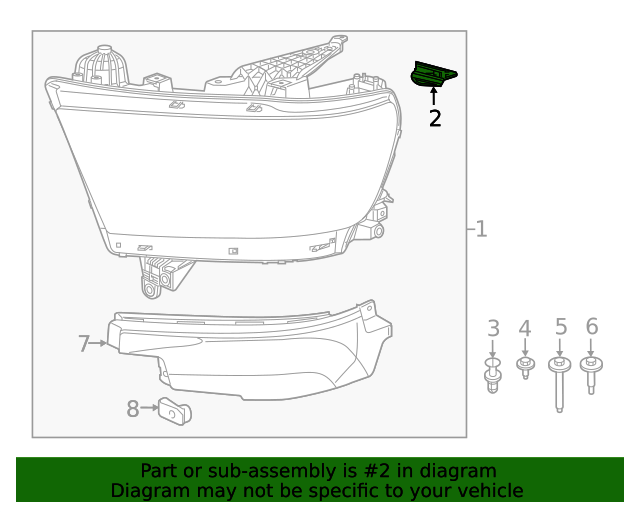 2019-2020 Ram Headlamp Bracket - Driver's Side (LH) 68335417AD ...