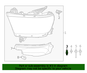 2007-2020 Mopar Headlamp Assembly Retainer 5160260AA | Mopar Parts Canada