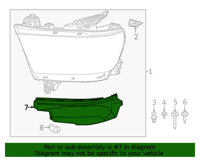 2019-2020 Ram Headlamp Bracket - Passenger Side (RH) 68335416AD ...