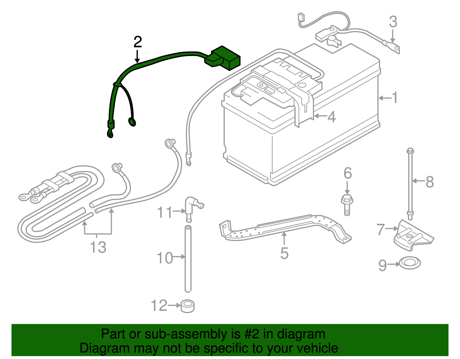 2006-2015 BMW | Positive Cable | 61129217031 | BMW OEM Parts Store