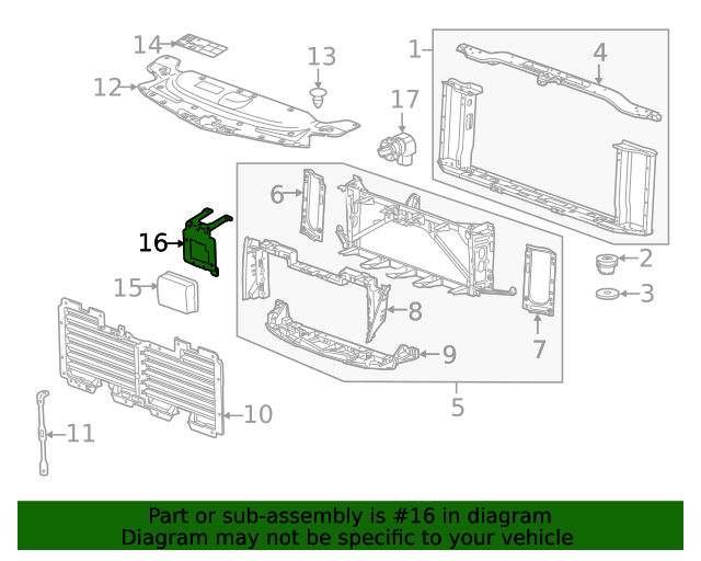 22824572 GM Forward Range Radar Bracket | GM Parts Store