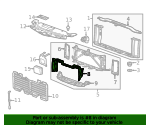 2015-2020 Cadillac Front Bumper Shutter 23497749 | QuirkParts